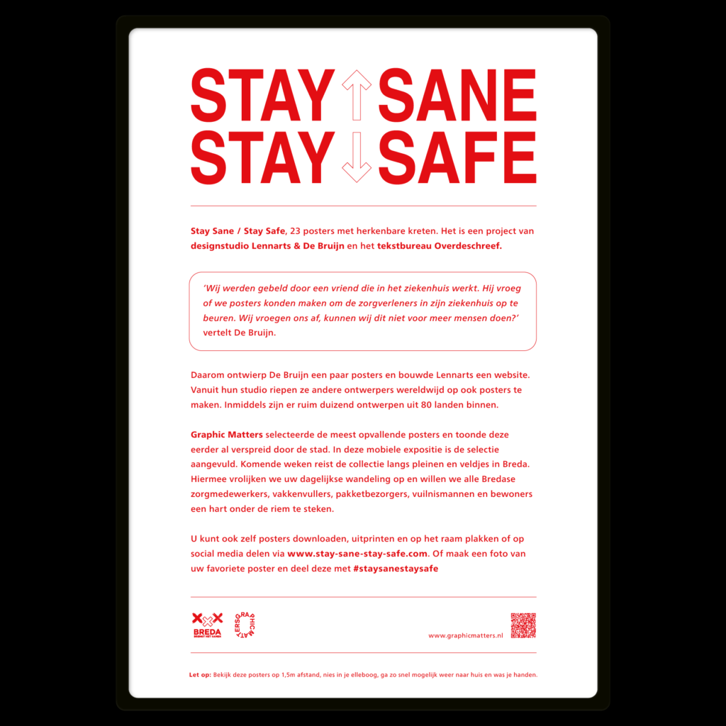 Stay Sane, Stay Safe Poster Pop Up – Filippos Fragkogiannis